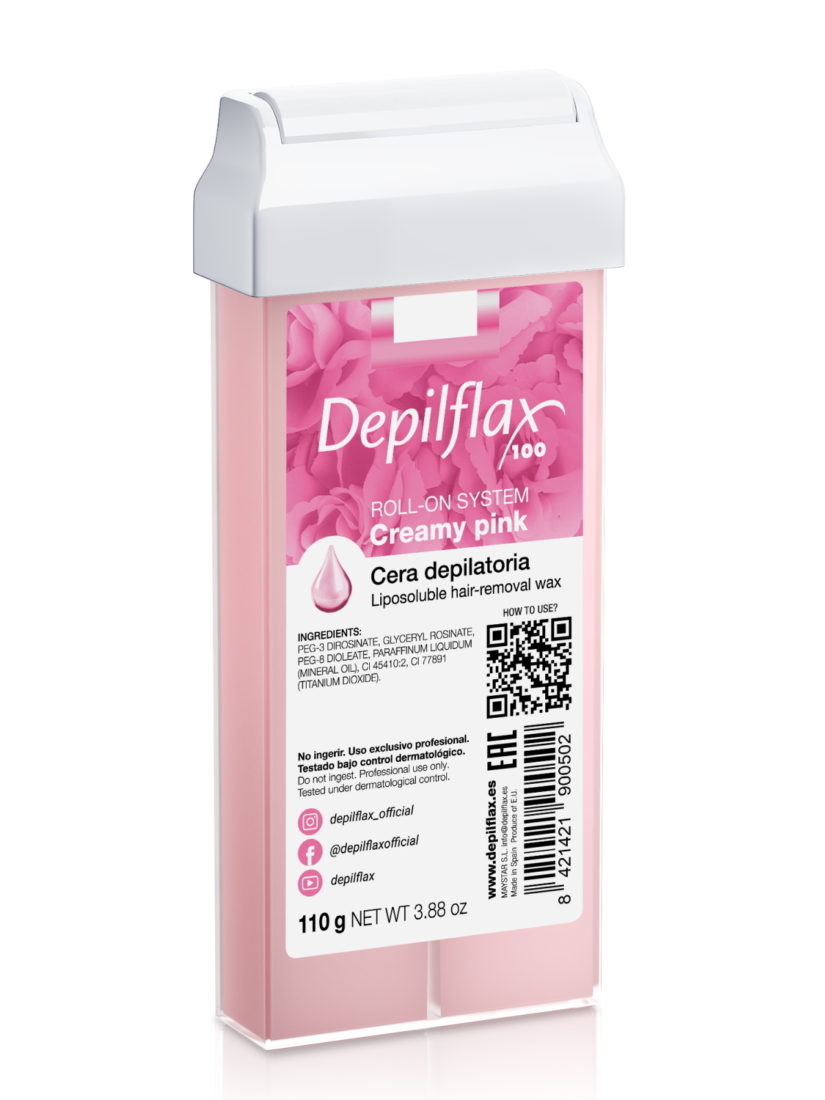 DepilFlax воск в картридже РОЗОВО-СЛИВОЧНЫЙ плотный 110 г (Испания ...