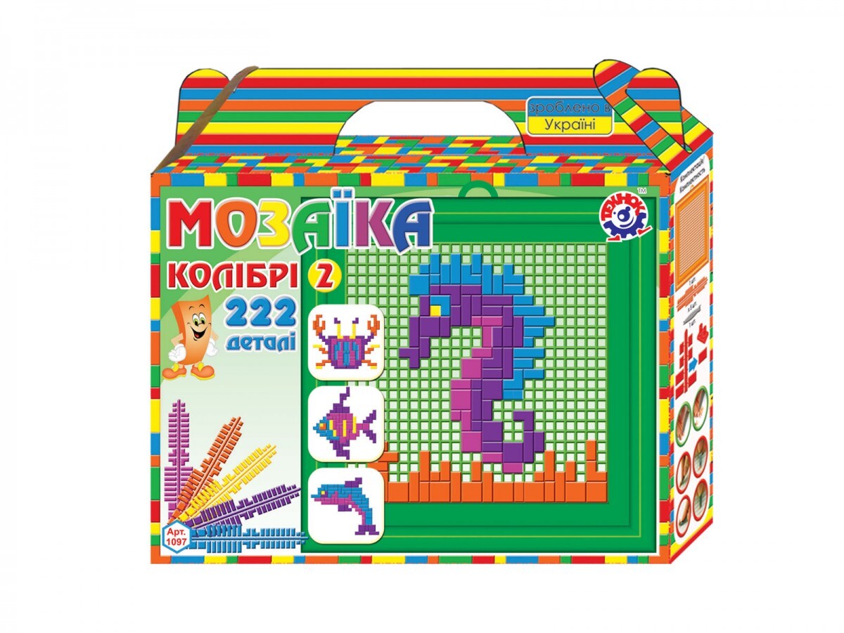 Мозаика для малышей 40 элементов ТЕХНОК / мозаика для детей / картины ...
