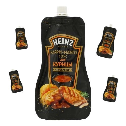 Соус Heinz карри-манго для куриной грудки, деликатесный, 230г. 5 шт ...