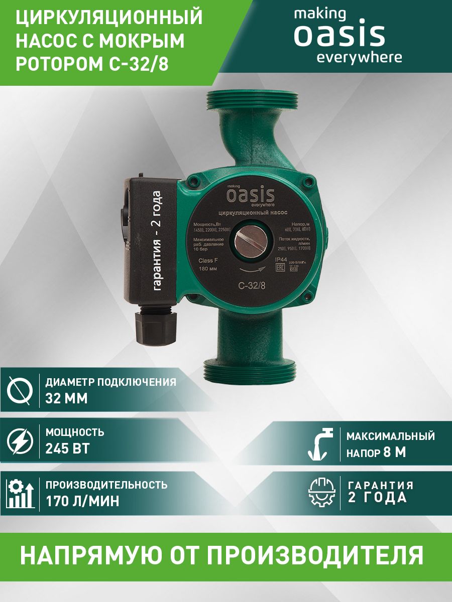 Циркуляционный насос making Oasis everywhere Насос циркуляционный, 220 л/мин купить c доставкой ...