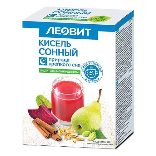 Леовит Кисель Сонный 20 г пакеты, 5 штук — купить в интернет-аптеке ...