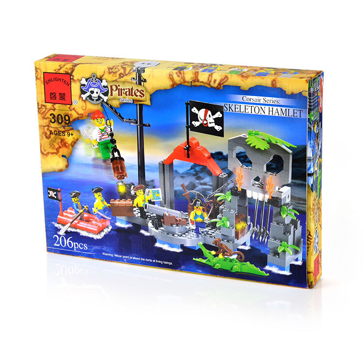 Конструктор ENLIGHTEN BRICK серия ПИРАТЫ "Бухта пиратов" (206 деталей ...