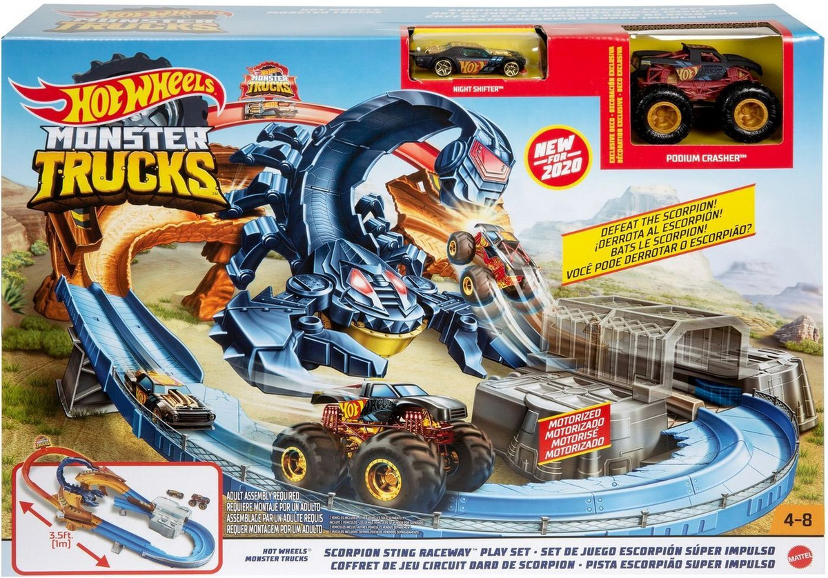 Игрушечный трек Hot Wheels "Монстр-Трак Гонка со скорпионом", GNB05 ...
