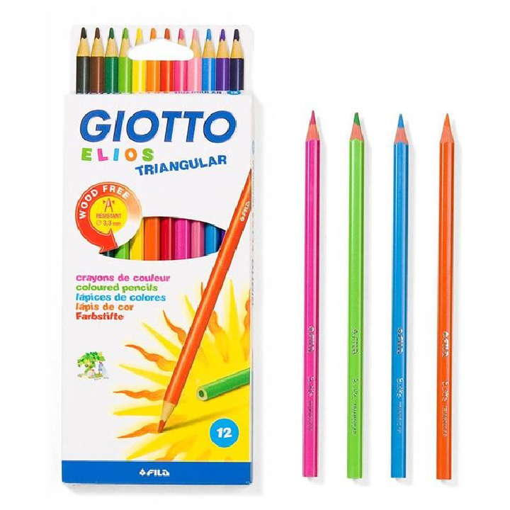 "Giotto". Цветные карандаши "Elios Traingular", 12 цветов 275800 ...
