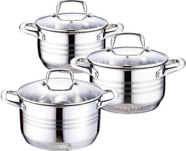 Wellberg Набор кастрюль, 6 предм. - купить с доставкой по выгодным ...