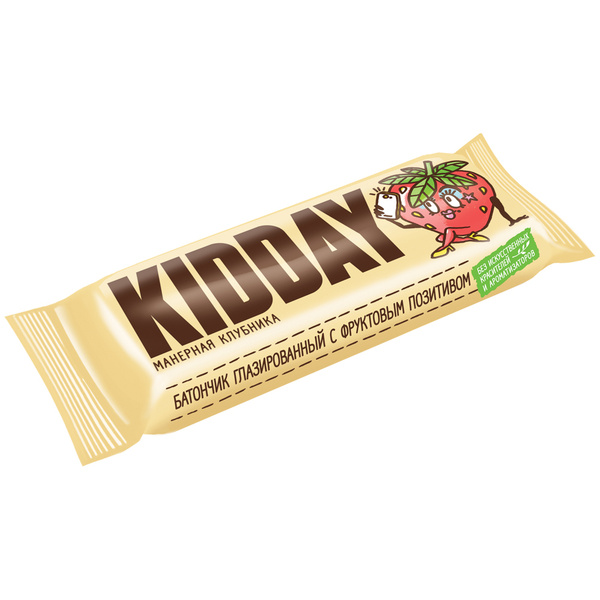 Батончик глазированный KIDDAY, клубника, 40 гр. - купить с доставкой по ...