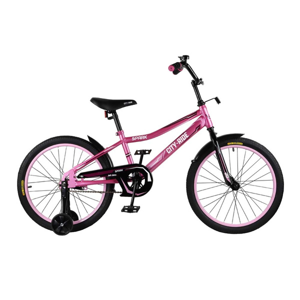 Велосипед детский City-Ride Spark двухколесный с боковыми колесами ...