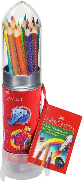 Набор цветных карандашей для рисования Faber-Castell "Grip", 15 цветов ...