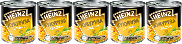 Кукуруза Heinz сладкая, набор: 5 штук - купить с доставкой по выгодным ...