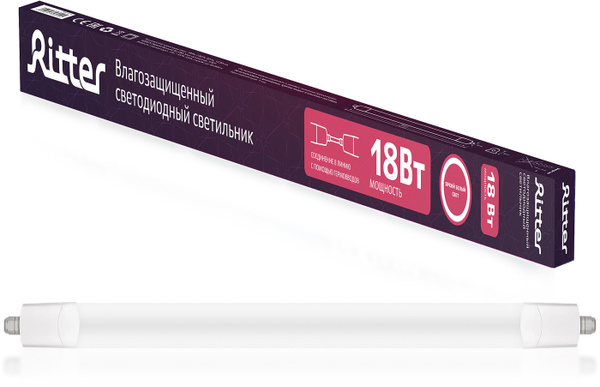 Светильник светодиодный Ritter, 18Вт, 4000К, влагозащищённый, цвет ...