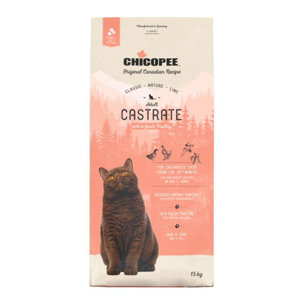 Сухой корм Chicopee CNL Cat Castrate Poultryдля стерилизованных кошек с ...