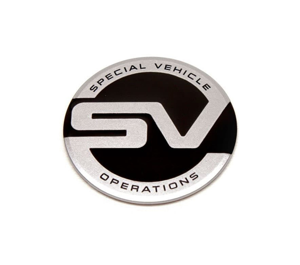 Эмблема наклейка Range Rover Special Vehicle Operations "SV" BLACK ...