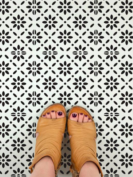 Трафарет плитка орнамент 1 паттерн 20х20см многоразовый из пластика ...