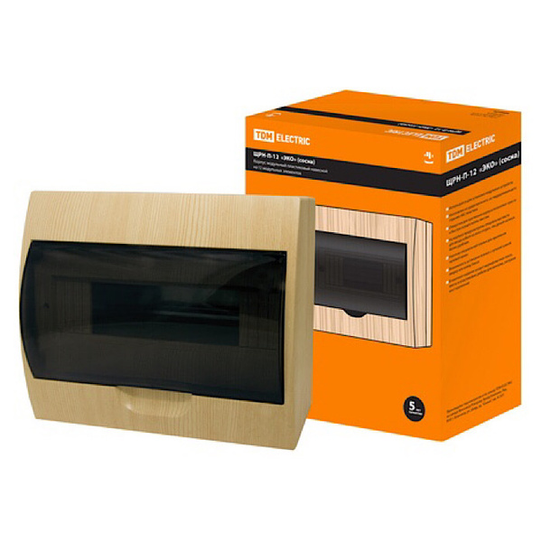 Бокс ЩРН-П-12 модулей навесной пластик IP41 "Эко" (сосна) TDM - купить по выгодной цене в ...