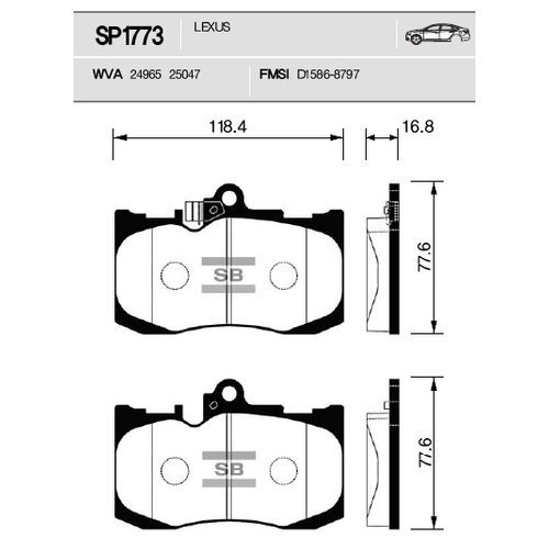 Колодки тормозные Sangsin Brake SP1773 Передние - купить по низким ...