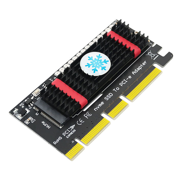 Переходник SSD M.2 NVME на PCI-E 4X/8X/16X с алюминиевым радиатором ...