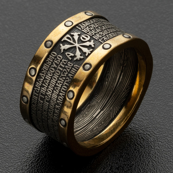 Кольцо серебро 925 женское и мужское "22 Псалом с Хризмой" - купить с ...