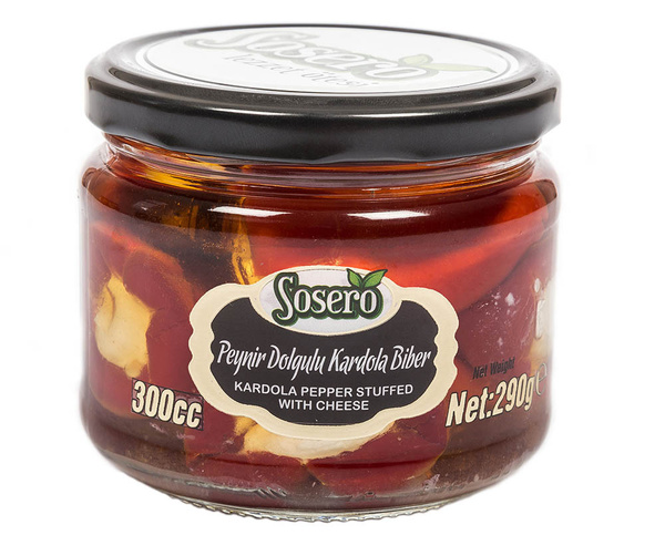 Острый перец SOSERO фаршированный сыром (кардола) 300 г - купить с ...