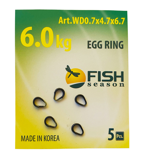 Кольцо титановое разжимное EGG RING , 6.0кг , 5шт/уп - купить по ...