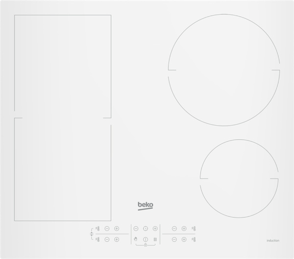Встраиваемая индукционная варочная панель Beko HII64200FMTW, 4 конфорки ...