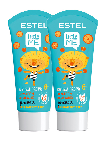 ESTEL PROFESSIONAL Детская зубная паста LITTLE ME со вкусом апельсина 60 мл - 2 уп - купить с ...