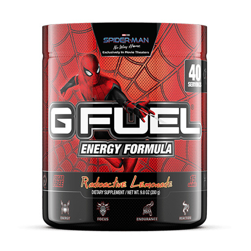 Сухой энергетик GFUEL Radioactive Lemonade Spider-man Red and Black ...