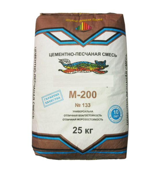Цементно-песчаная смесь M200 25 кг, универсальная смесь для различных ...