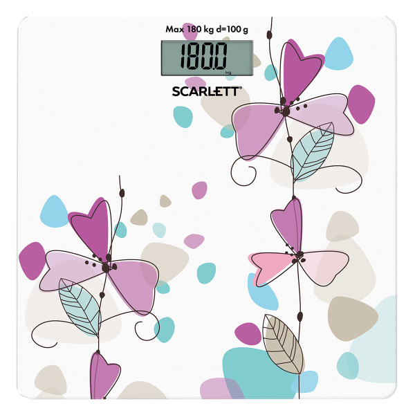 Scarlett Напольные весы электронные SC-BS33E045, нагрузка 180 кг ...