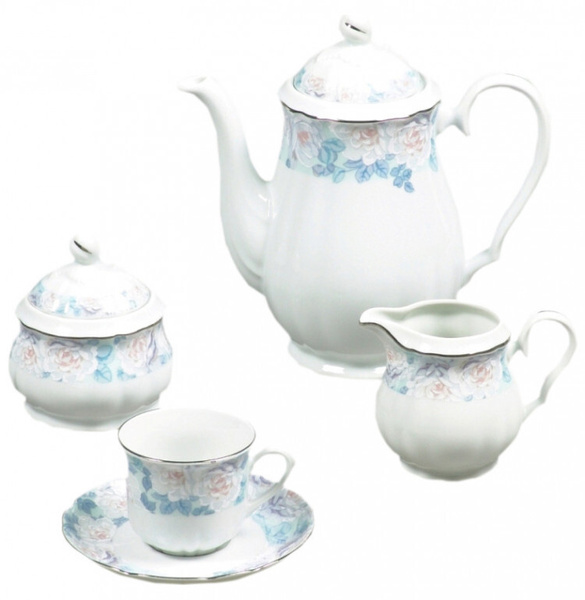 Сервиз чайный с чайником Thun, на 6 перс. - купить по выгодной цене в интернет-магазине OZON ...
