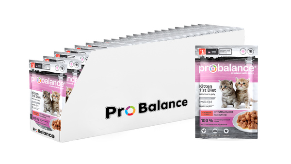 Probalance 1st Diet ПАУЧ для котят с Телятиной в желе 85г х 28 штук в упаковке - купить с ...