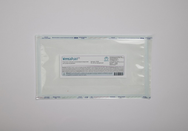 Пластырь силиконовый WinnerPlast (Виннер Пласт) для ухода за рубцами 10х20см, 1шт прозрачный ...