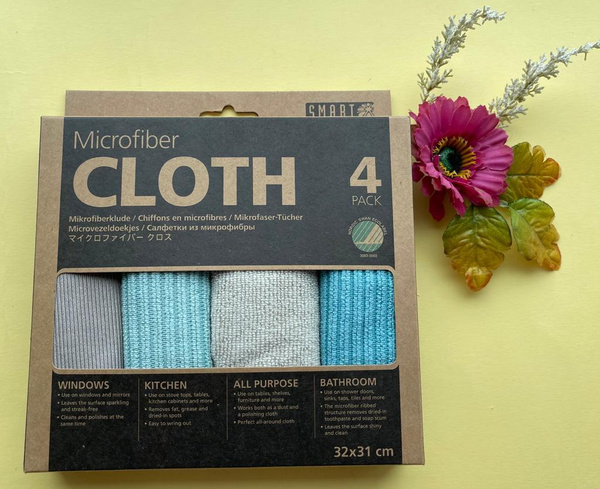 Smart Microfiber System Салфетки для уборки, разноцветный, 40*50, 32*31 ...