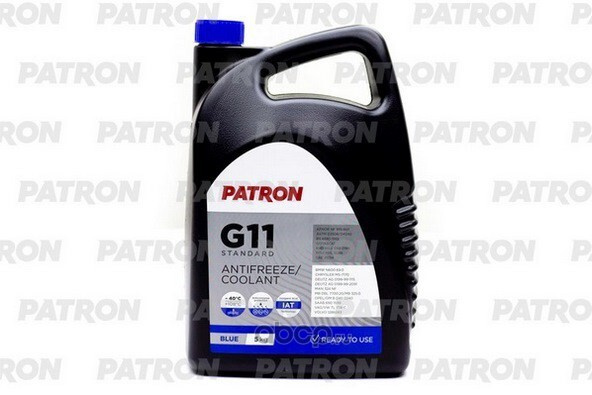 Антифриз PATRON ANTIFREEZE G11 STANDARD BLUE, Готовый раствор купить по ...