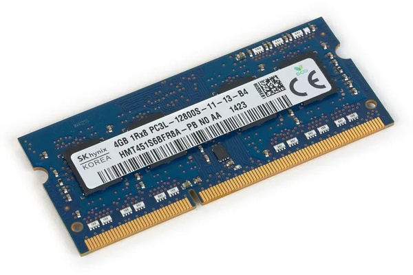 Модуль оперативной памяти Hynix DDR3L 4Gb 1600 Mhz HMT451S6BFR8A-PB So-Dimm PC3L-12800 1x4 ГБ ...