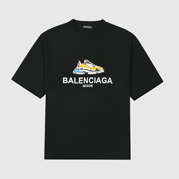 Футболка Balenciaga, размер 54, цвет черный, желтый - купить по ...