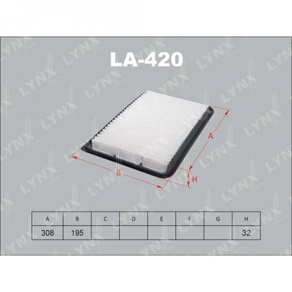 Фильтр воздушный LYNXauto LA-420 - купить по выгодным ценам в интернет-магазине OZON (839598309)