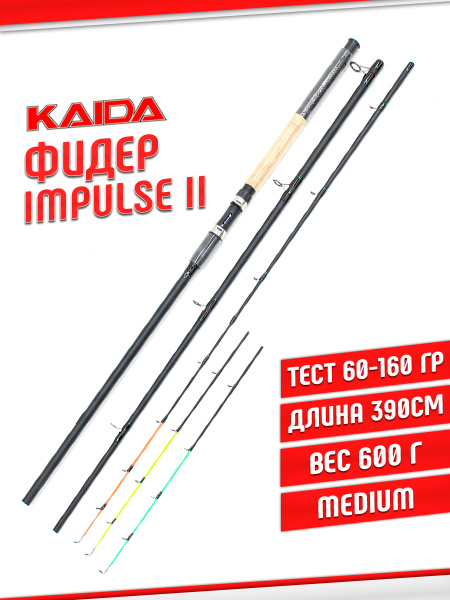 Удилище KAIDA IMPULSE II фидерная удочка / фидерное / для летней ...