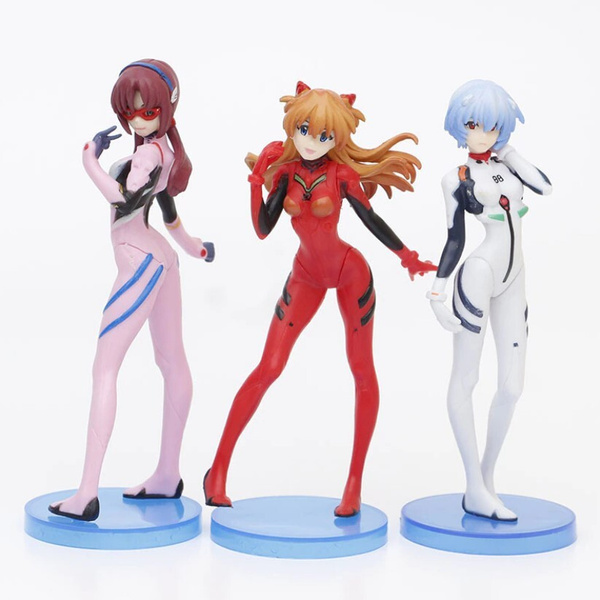 Набор фигурок Евангелион 3 шт / Игрушка Evangelion / Аянами Рей, Аска ...