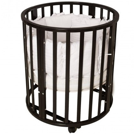 Детская овальная кроватка-трансформер Malika Mio 6 в 1 - венге - купить с доставкой по выгодным ...