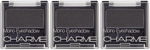 Charme Тени для век одноцветные, Mono, тон-16, Чёрный уголь, 3 шт ...