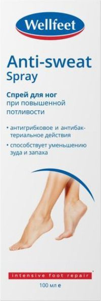 Wellfeet / Веллфит Anti-sweat Спрей для ног при повышенной потливости ...