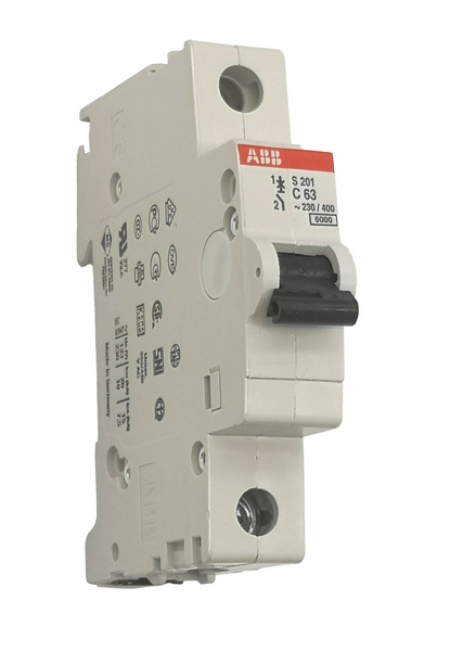 Купить Автоматический выключатель ABB S201 C63, 63А 6кА 1п C ...