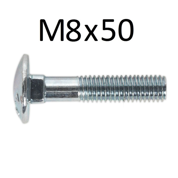 ЗИТАР Винт M8 x 50 мм, головка: Полукруглая, 10 шт. 255 г купить на OZON по низкой цене (1476266636)