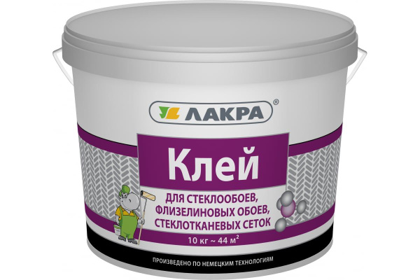 Клей для обоев Лакра для стеклообоев классик, 10000 г. - купить по ...