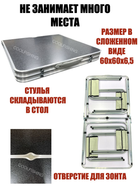 COOLFISHING Стол складной туристический6.5 кг купить на OZON по низкой цене (1369657246)