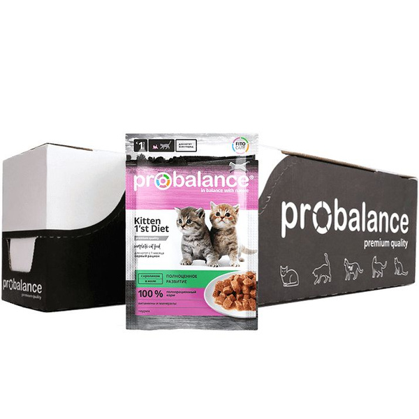 ProBalance 1st Diet Пауч для котят с кроликом в желе, 85 г, 28 штук купить на OZON по низкой ...