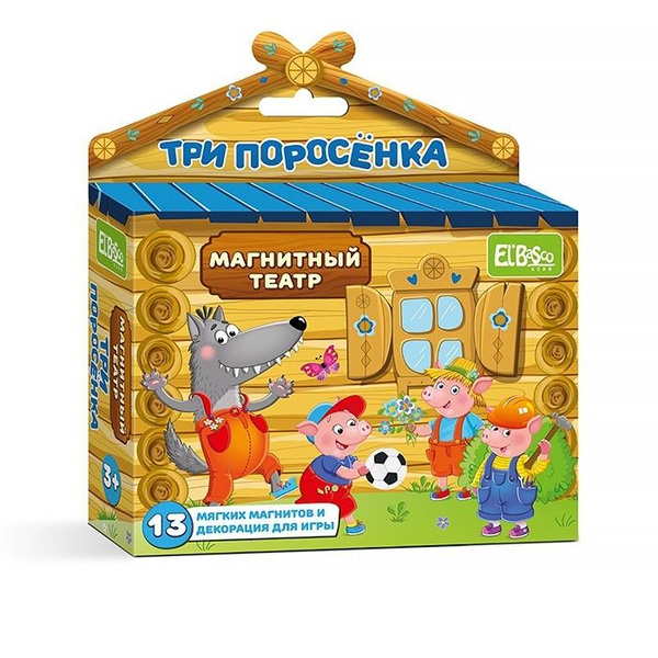 Магнитный театр El BascoToys "Три поросенка" 13 мягкий магнитов (ET05 ...