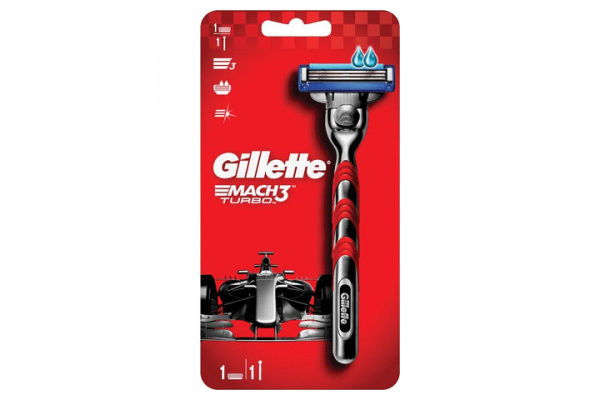 Gillette Бритва Mach3 Turbo Red 1 шт + сменная кассета 1 шт - купить с ...