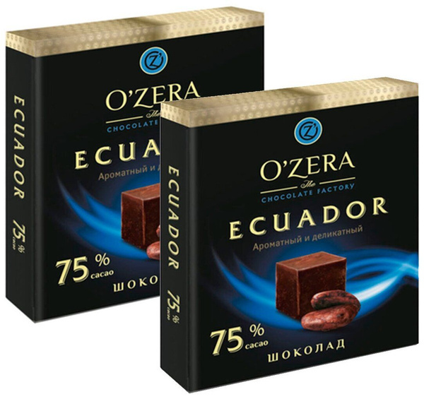 OZera Ecuador Шоколад ароматный 75% 90г/2 пачки - купить с доставкой по выгодным ценам в ...