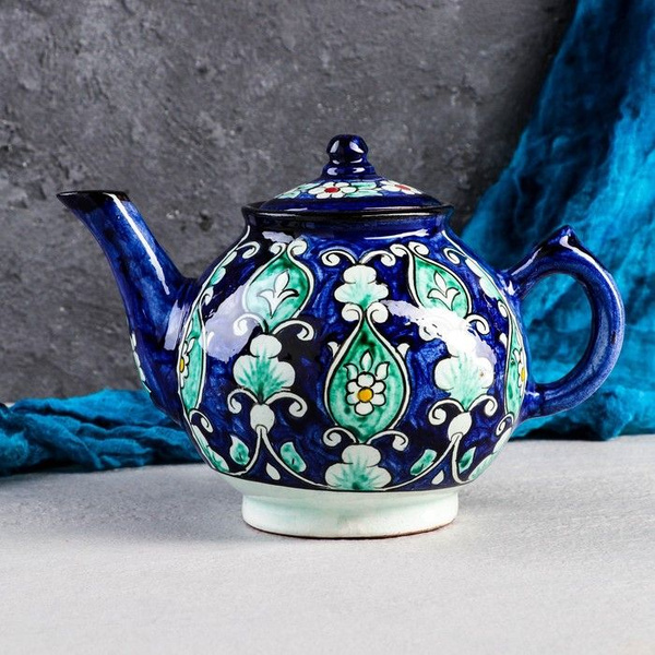 Чайник Риштанская Керамика "Узоры", 1л - купить с доставкой по выгодным ...